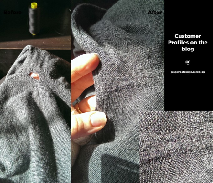 Problem and Solution: Sweater with Holes | Ginger Root Design