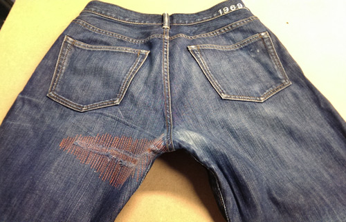 Denim Repair: Colorful Stitching | Ginger Root Design
